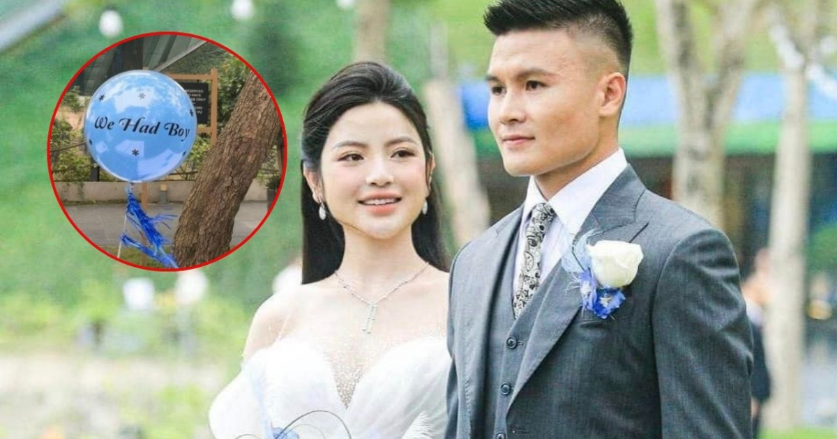 Quang Hải - Chu Thanh Huyền báo tin săn rồng vàng thành công