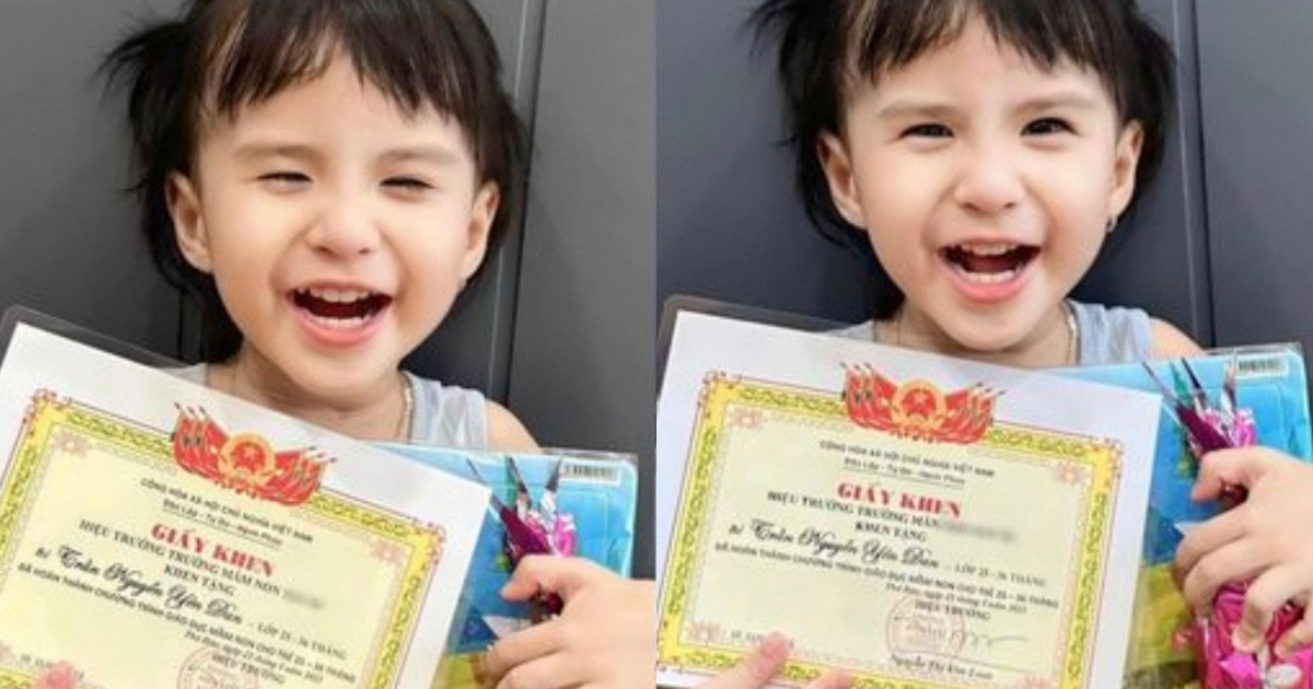 Con gái Jack được mẹ khoe ảnh nhận giấy khen, diện mạo tuổi lên 3 gây chú ý